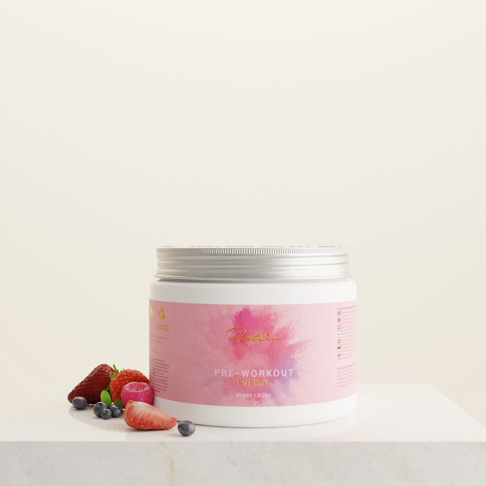 Pre-Workout Energi, Berry Crush | 21 portioner Kosttillskott för kvinnor